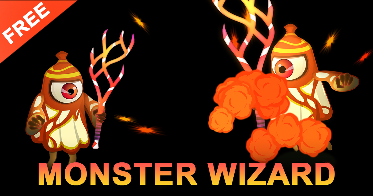2D Monster Wizard | 2D Characters | Unity Asset Store