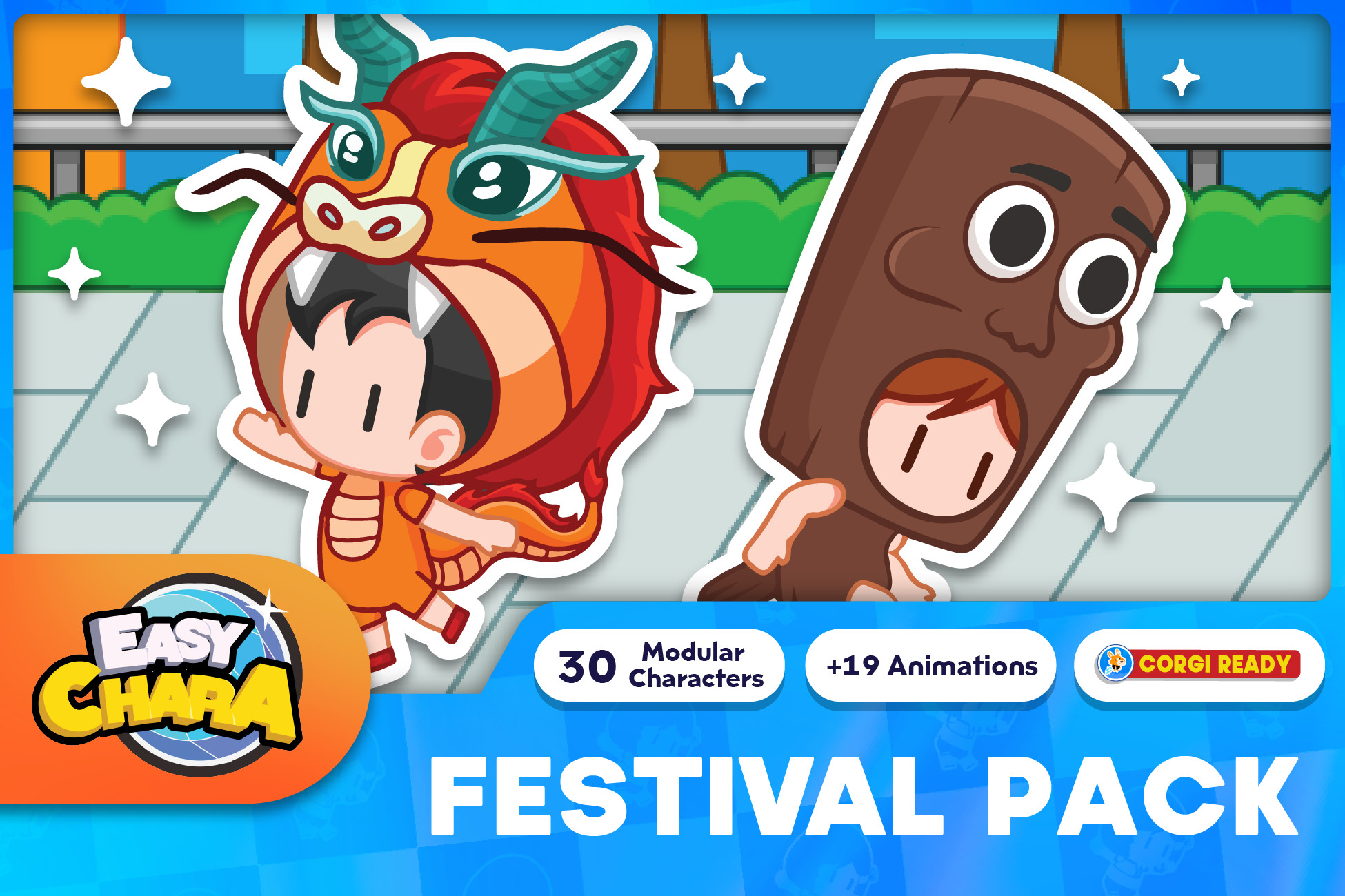 Festival 2D Character Pack – Easy Chara | 2D Characters | Unity Asset Store