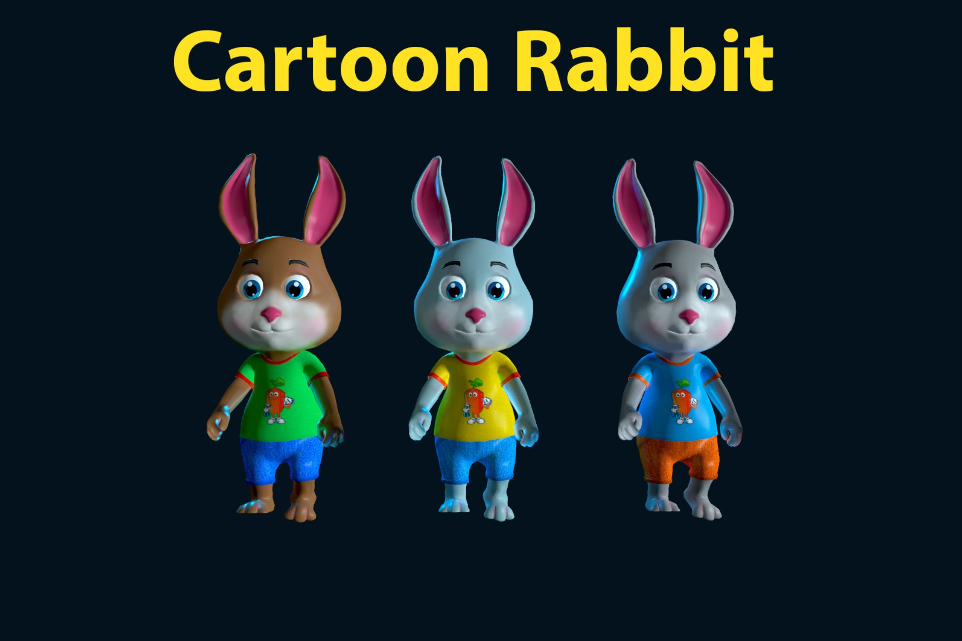 Cartoon Rabbit Animated Pack | 3D Animals | Unity Asset Store