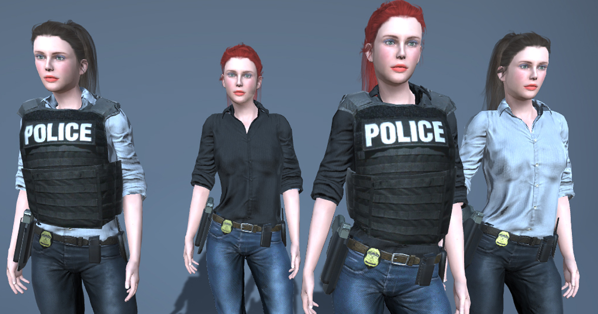 Female Police Detective | 3D Characters | Unity Asset Store