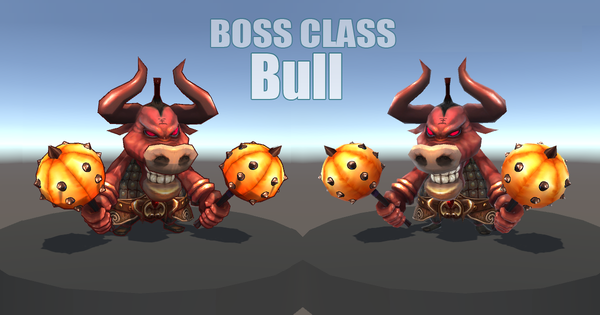 BOSS Class - Bull | 3D Humanoids | Unity Asset Store