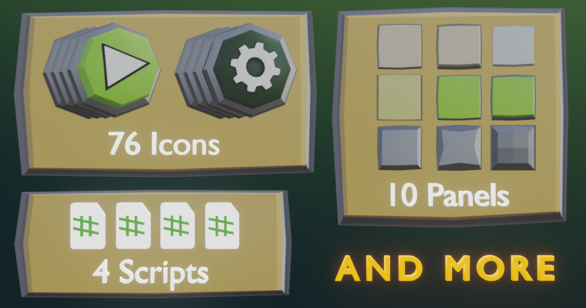 UI Icons - 3D Low Poly Style | 2D Icons | Unity Asset Store