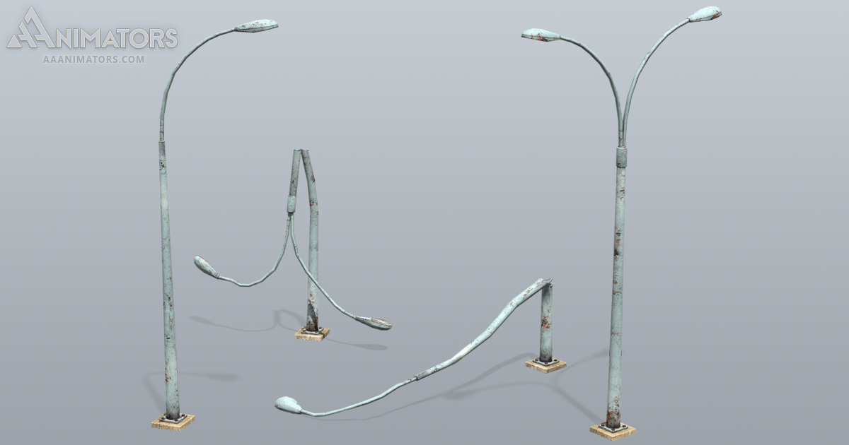 Low Poly Light Poles 01 | 3D Urban | Unity Asset Store