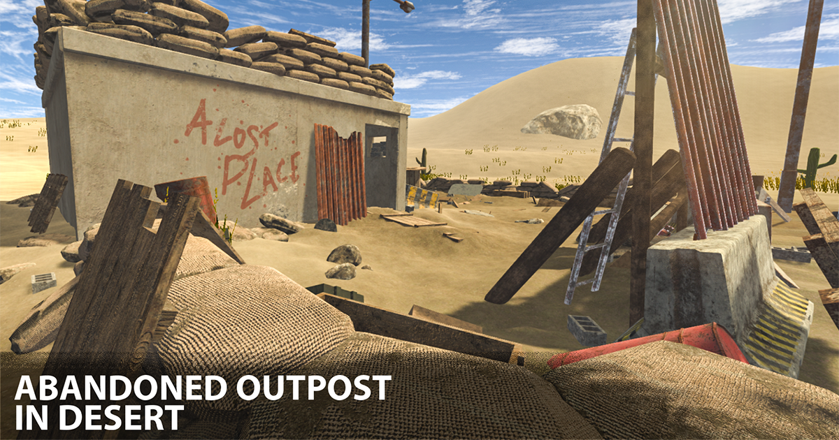 Abandoned Military Outpost in Desert Environment (Built-In) | 3D 주변환경 ...
