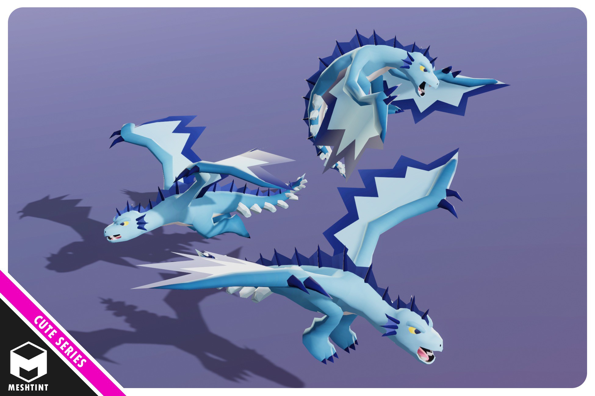 Dragon Blizzard Cute Series | 3D Creatures | Unity Asset Store