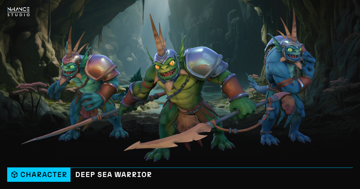 Stylized Fantasy Deep Sea Warrior | 3D Characters | Unity Asset Store