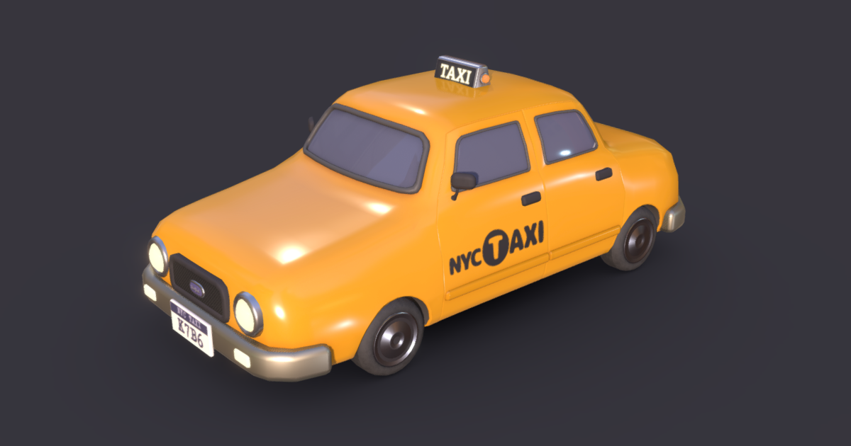 Cute NYC Taxi | 3D Land | Unity Asset Store