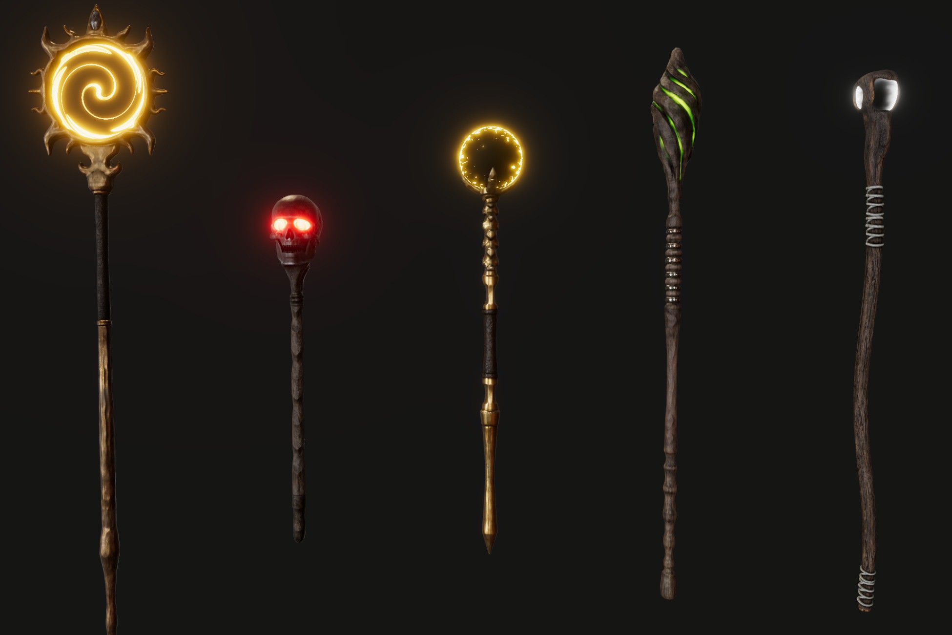 Animated Magic Staff Package | 3D Props | Unity Asset Store