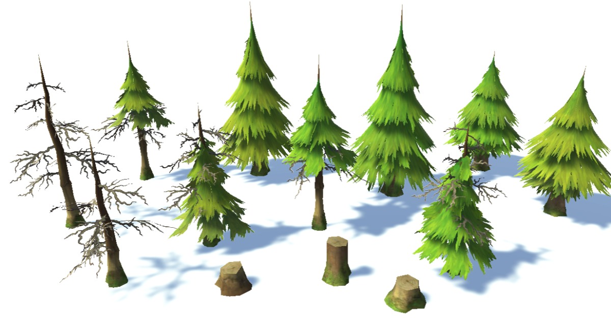 Pine Tree Paint Pack | 3D Trees | Unity Asset Store