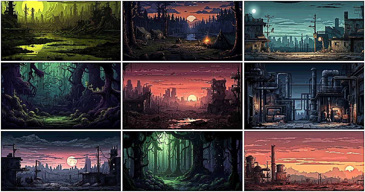 BACKGROUND - Pixel Post Apocalyptic 1 | 2D Environments | Unity Asset Store