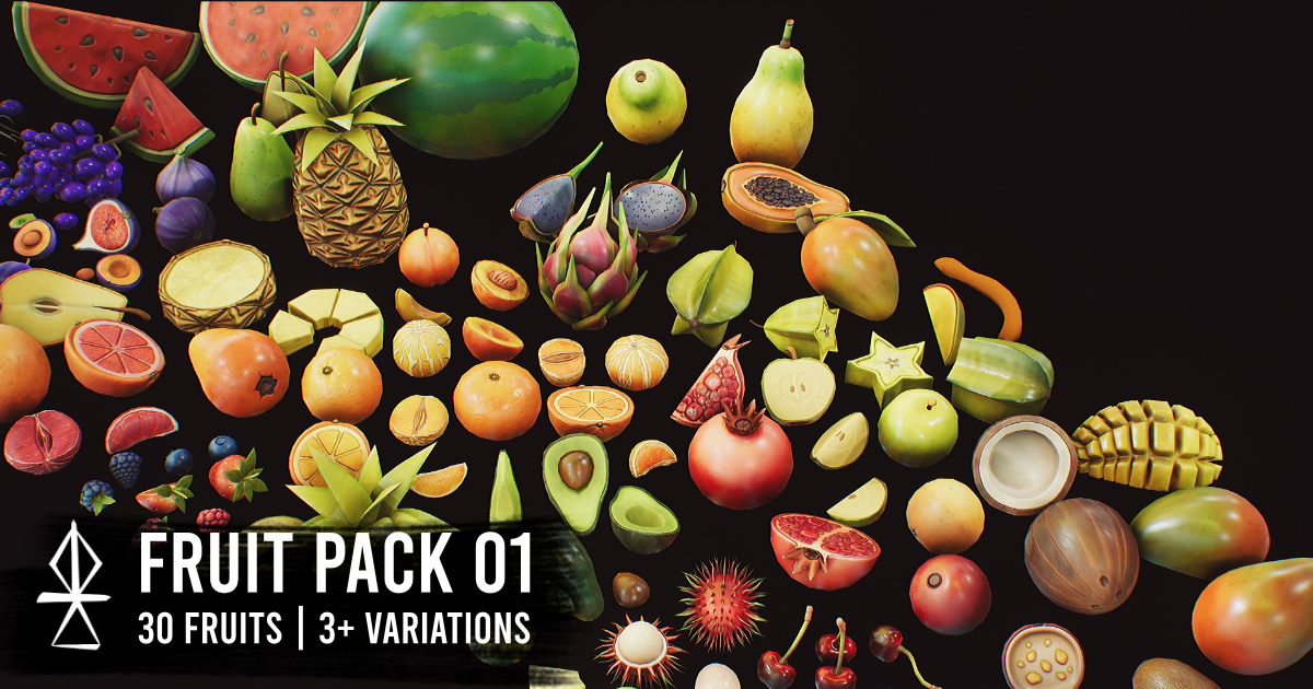 Stylized Fruit Pack 01 | 3D Food | Unity Asset Store
