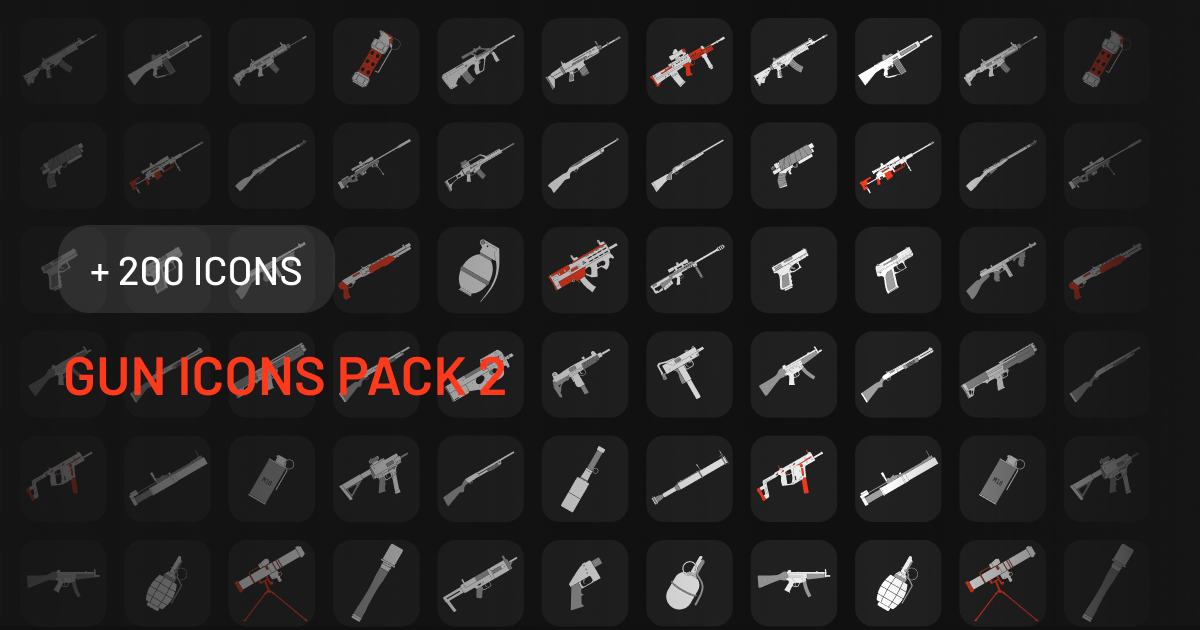Gun Icons Pack 02 | 2D アイコン | Unity Asset Store