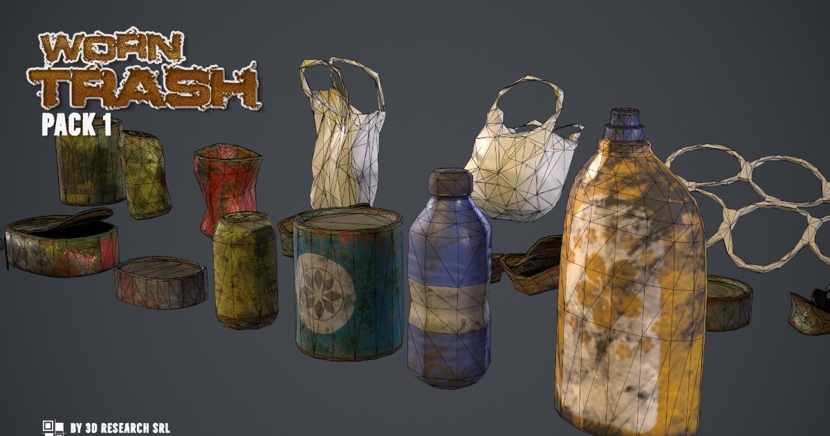 Worn Trash Pack 1 | 3D Props | Unity Asset Store