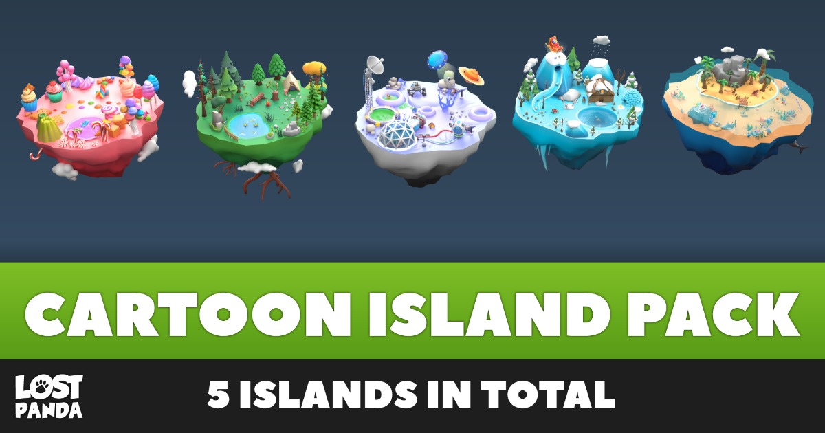 Low Poly Cartoon Island Pack - 3D | 3D Environments | Unity Asset Store
