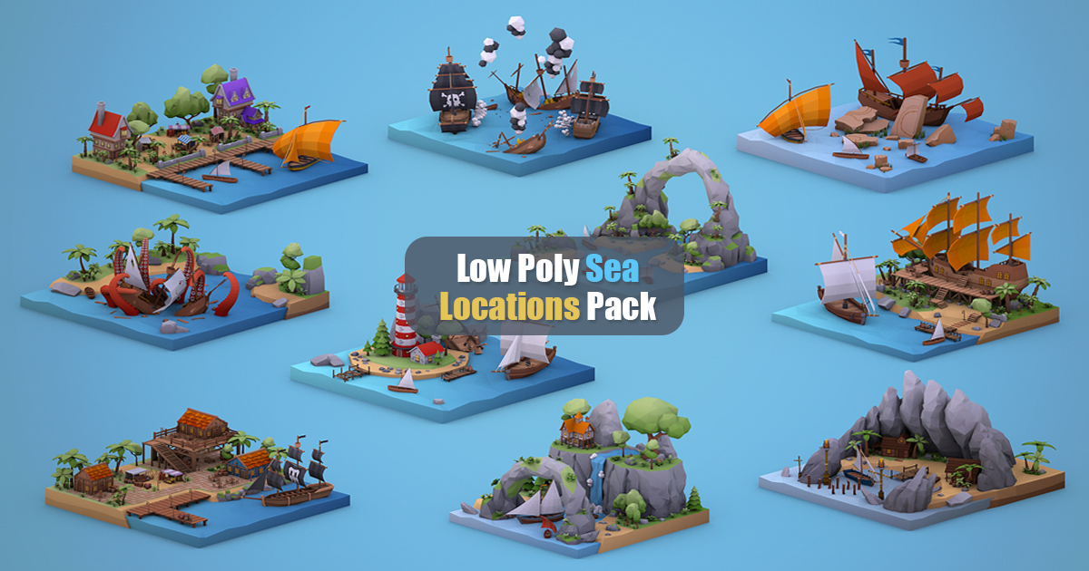 Low Poly Sea Locations Pack | 3D Landscapes | Unity Asset Store