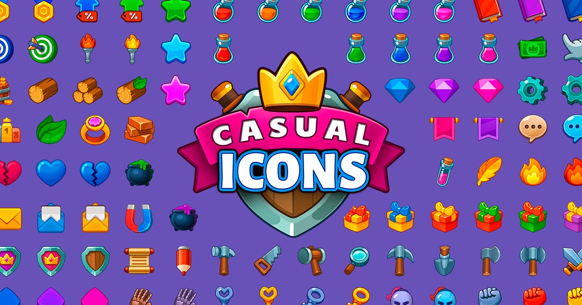 Icon Pack - Casual Game | 2D Icons | Unity Asset Store