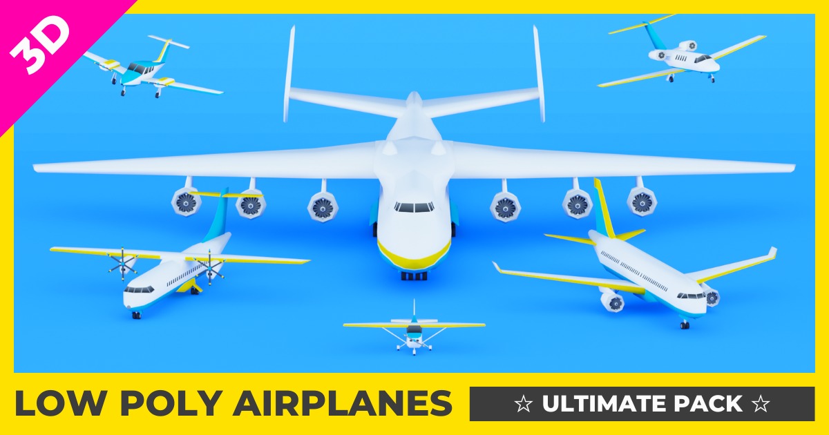Low Poly Airplanes - Ultimate Pack | 3D Air | Unity Asset Store