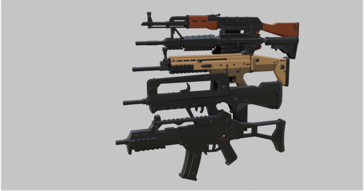 Low Poly AR Weapon Pack 1 | 3D Weapons | Unity Asset Store