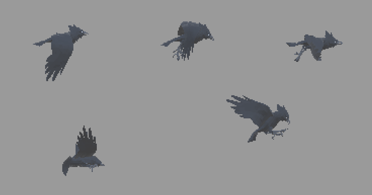 Pixel Art: Animated Raven | 2D Characters | Unity Asset Store