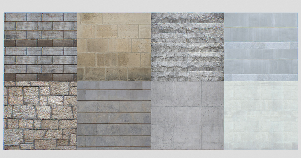 Concrete and Rock walls pack 1 | 2D Textures & Materials | Unity Asset ...