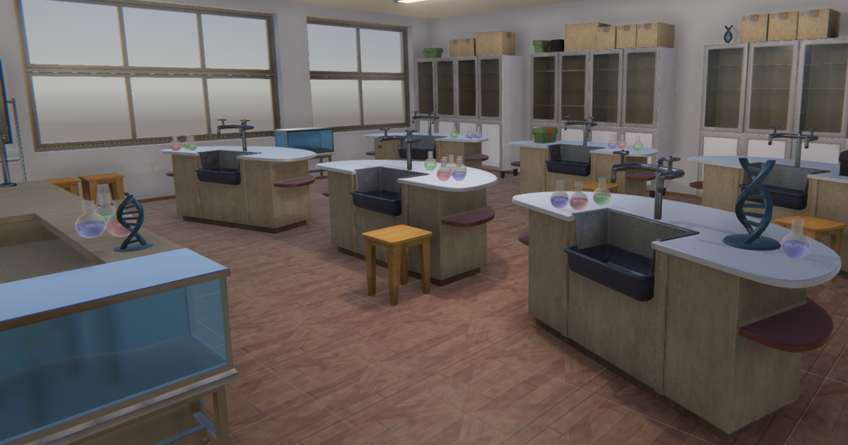 School laboratory - interior and props | 3D Interior | Unity Asset Store