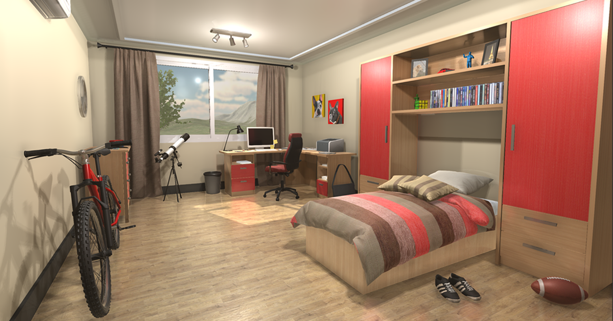 Teenage Bedroom | 3D Interior | Unity Asset Store
