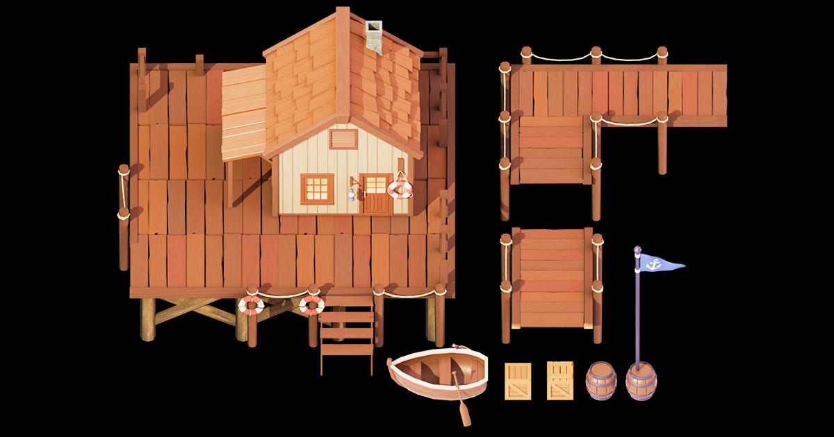 Modular Pier and Dock 3D Pack | 3D Environments | Unity Asset Store