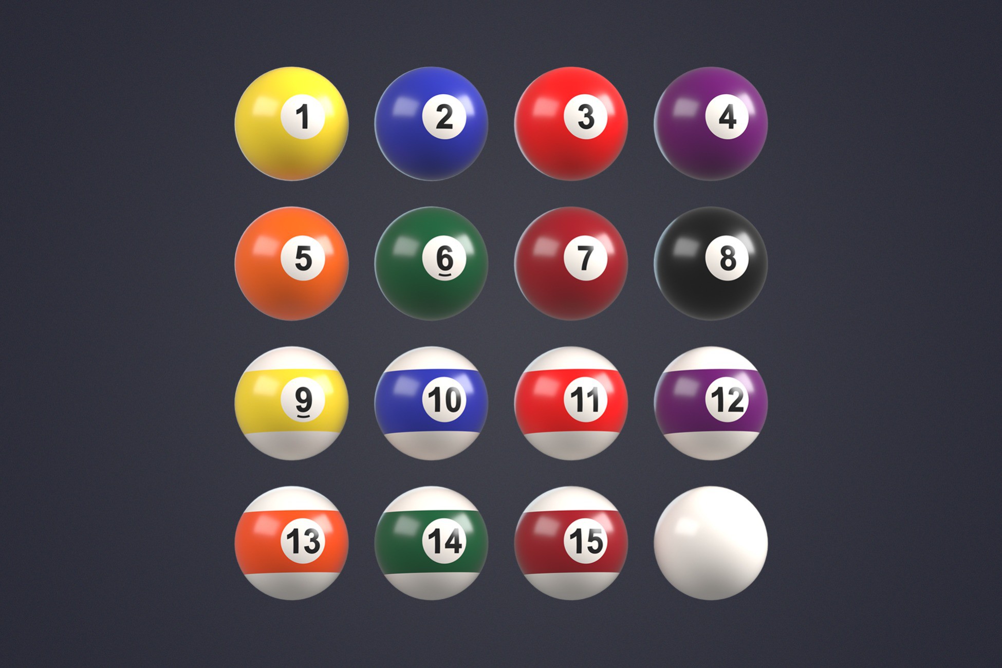 Billiard Balls Set | 3D Props | Unity Asset Store