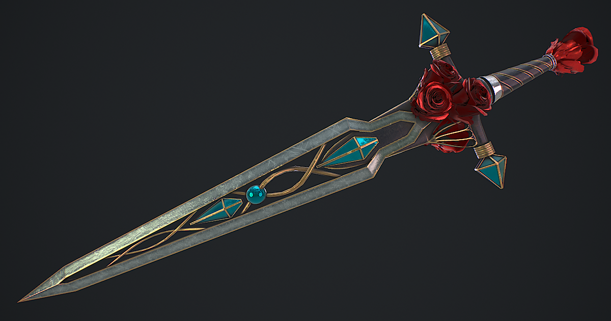 Fantasy sword 21 3D model | 3D Weapons | Unity Asset Store