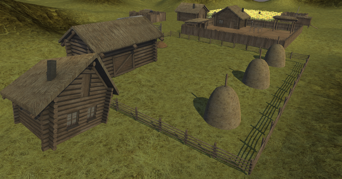 Elements of the village | 3D Historic | Unity Asset Store