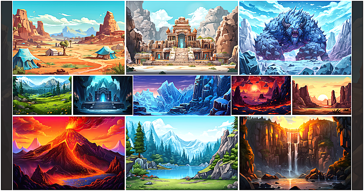 BACKGROUND - Stylized Mountain 1 | 2D Environments | Unity Asset Store