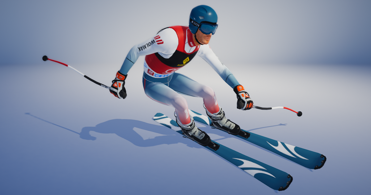Male Skier Animated | 3D Characters | Unity Asset Store
