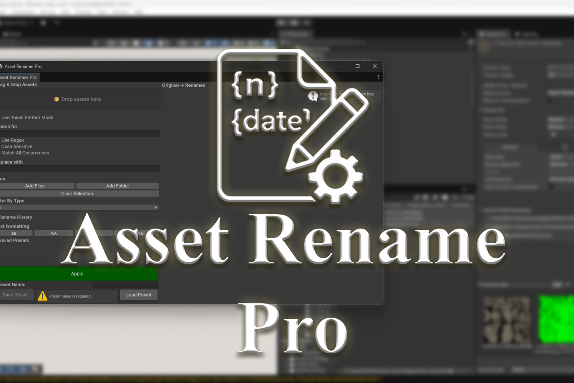 Asset Renamer Pro | Utilities Tools | Unity Asset Store