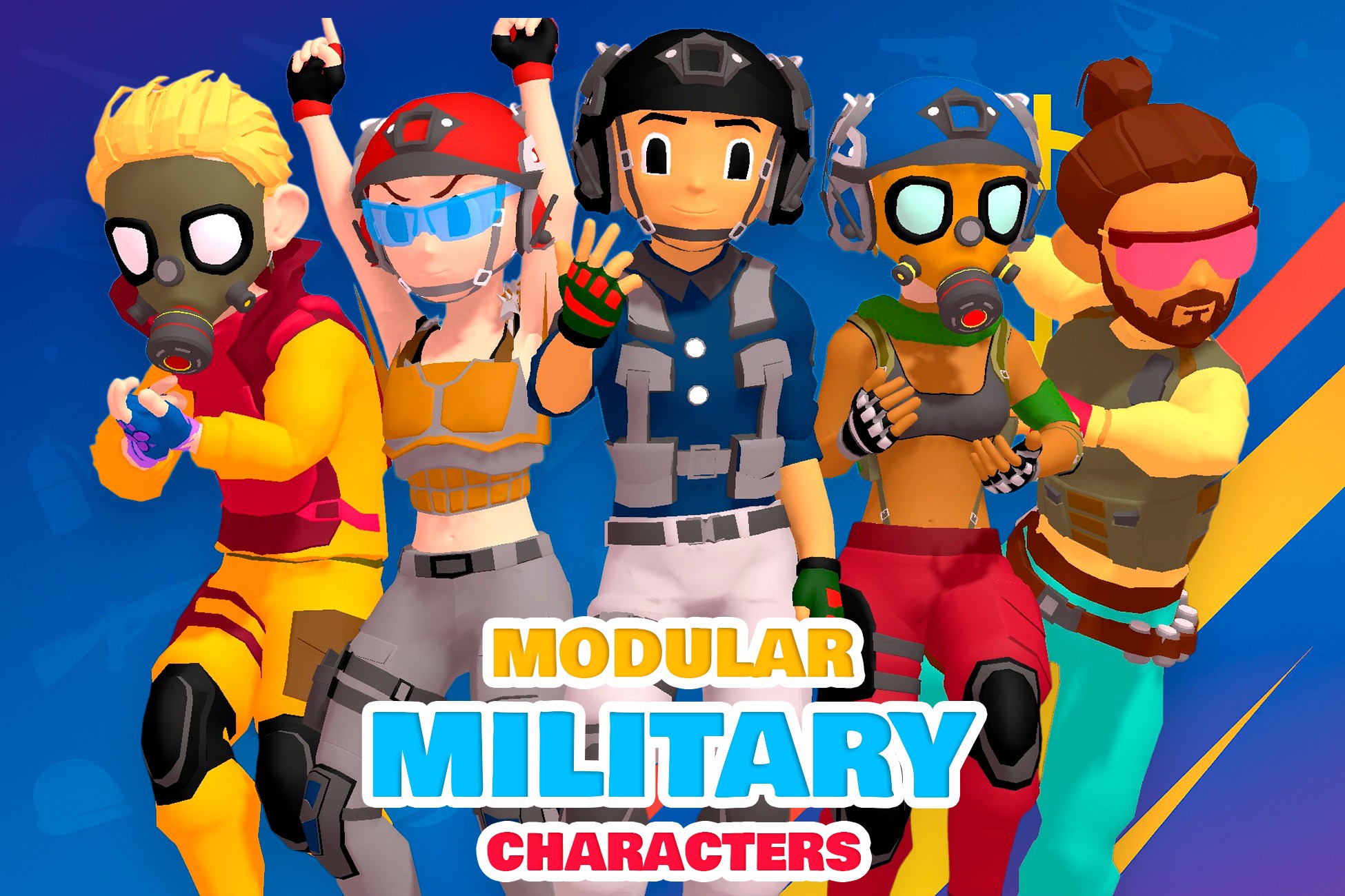 Stylized Military Characters | 3D Humanoids | Unity Asset Store