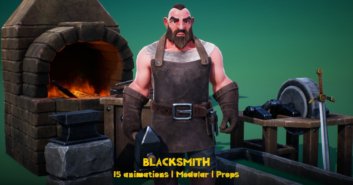 NPC Blacksmith | 3D Characters | Unity Asset Store