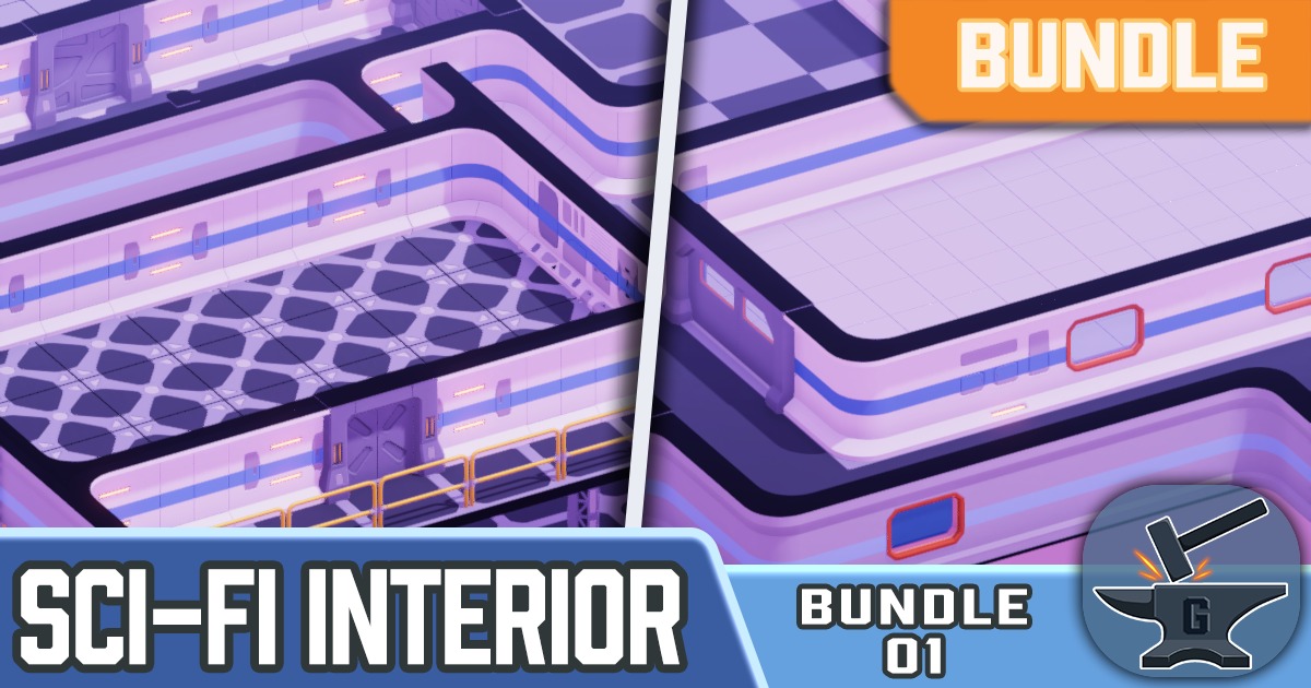Sci Fi Interior Modular Kit Bundle 01 3d Sci Fi Unity Asset Store 3221