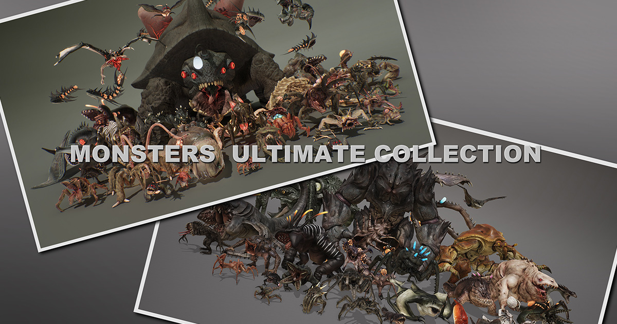 MONSTERS ULTIMATE COLLECTION BUNDLE | 3D Creatures | Unity Asset Store