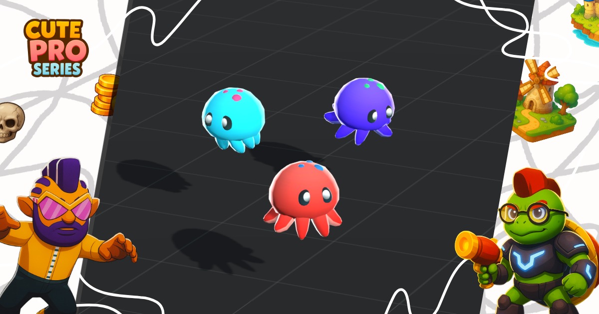 Octopus Baby Cute Series | Characters | Unity Asset Store