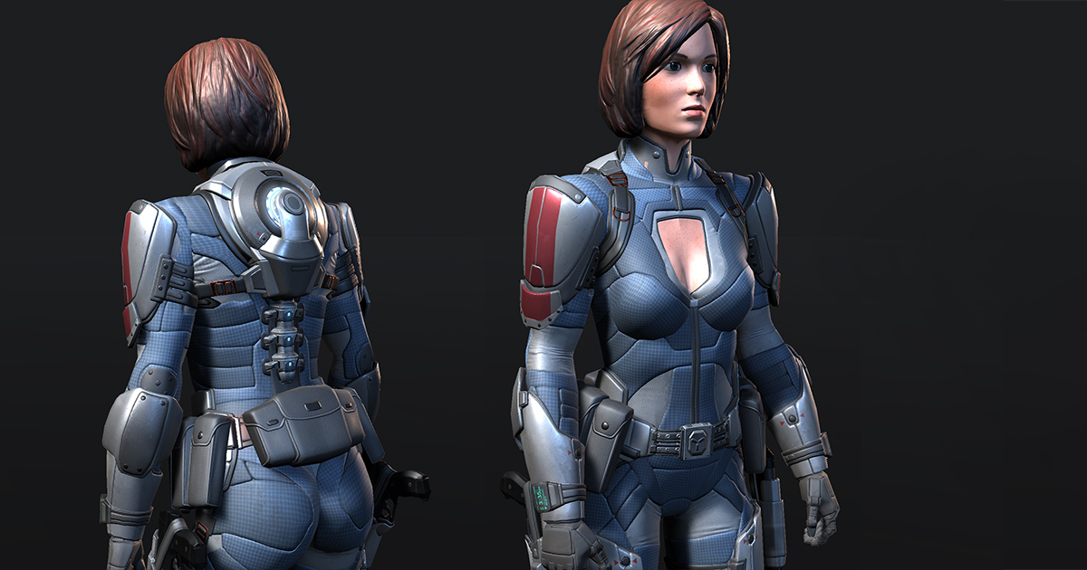 Armored Sci-Fi Girl | Characters | Unity Asset Store