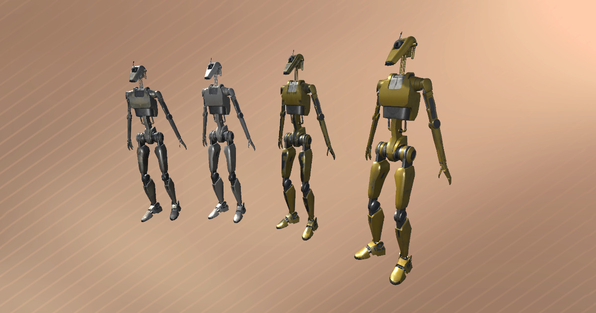 Sci-Fi Droid Set | 3D Robots | Unity Asset Store