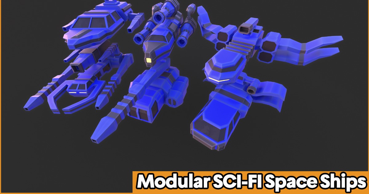 Modular SCI-FI Space Ships | 3D Air | Unity Asset Store