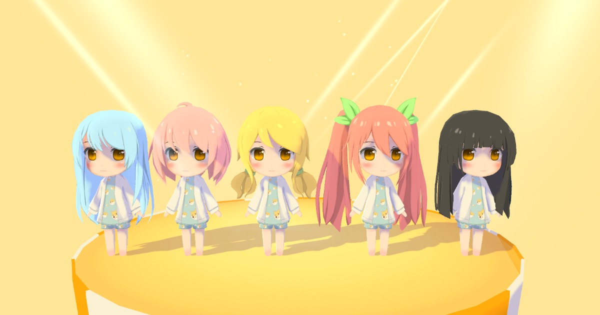 SD Girl Hair Pack | 3D Humanoids | Unity Asset Store