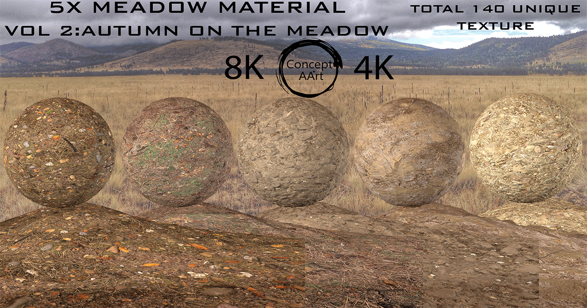 MEADOW VOL2:AUTUMN ON THE MEADOW | 2D Textures & Materials | Unity ...