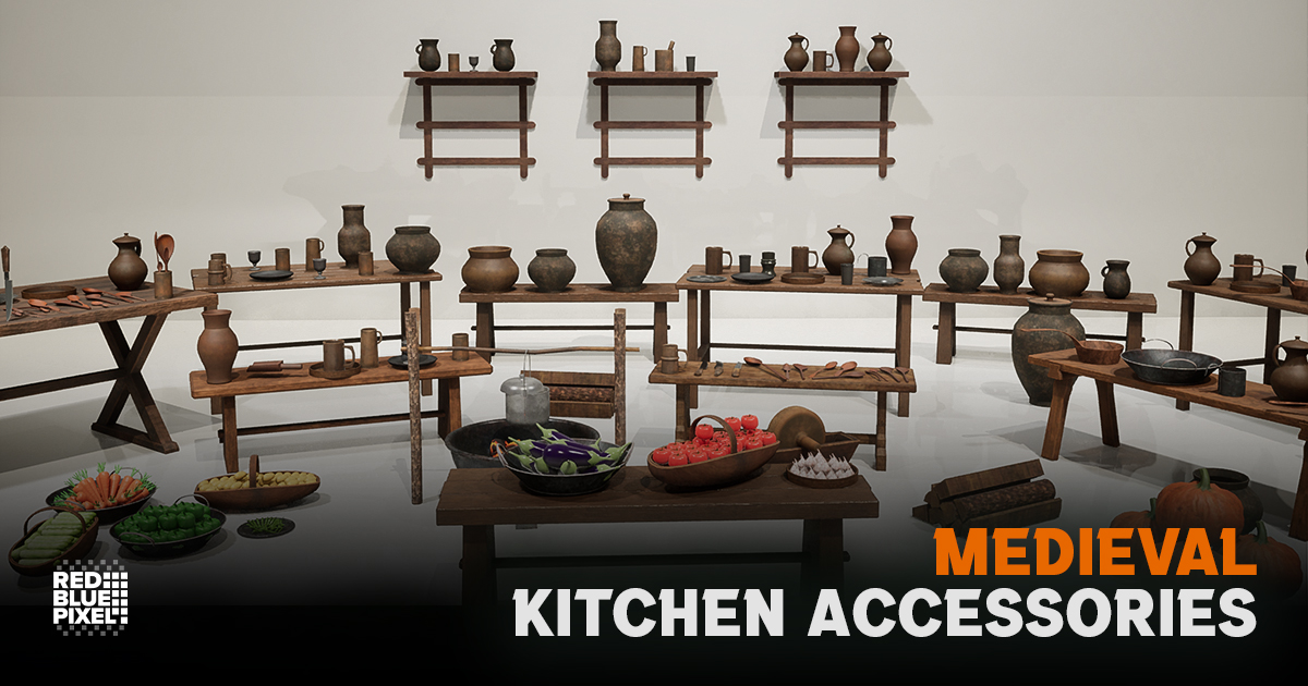 Medieval Kitchen Accessories | 3D Props | Unity Asset Store