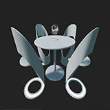 Sci-Fi Futuristic Dining Table & Chairs Set