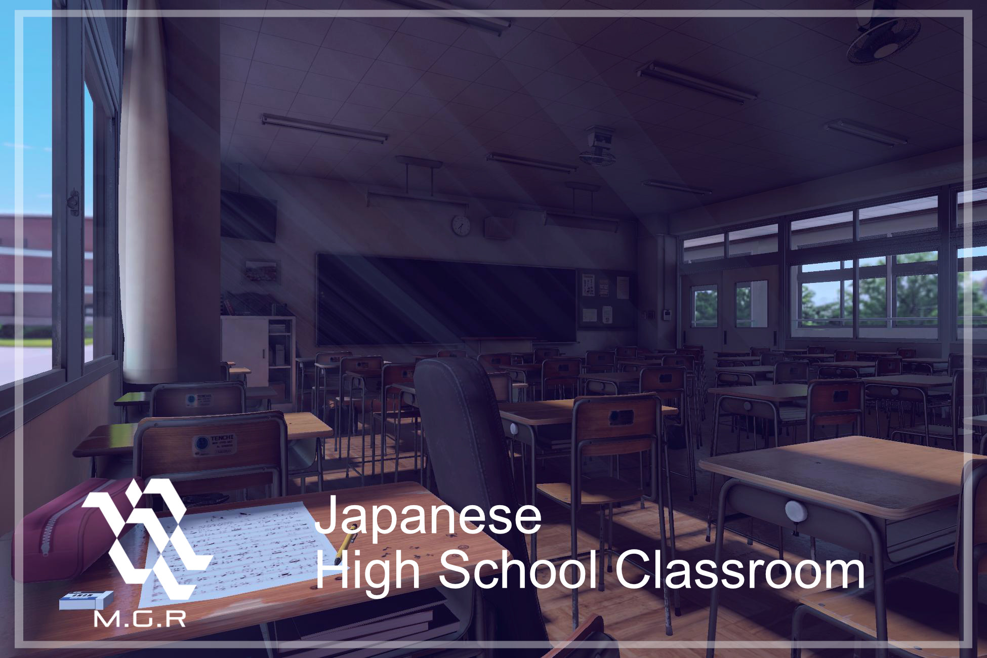 Japanese High School Building Anime