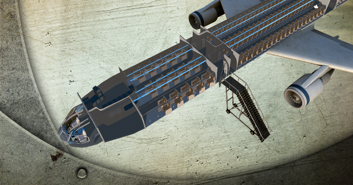 Airplane interior | 3D Air | Unity Asset Store