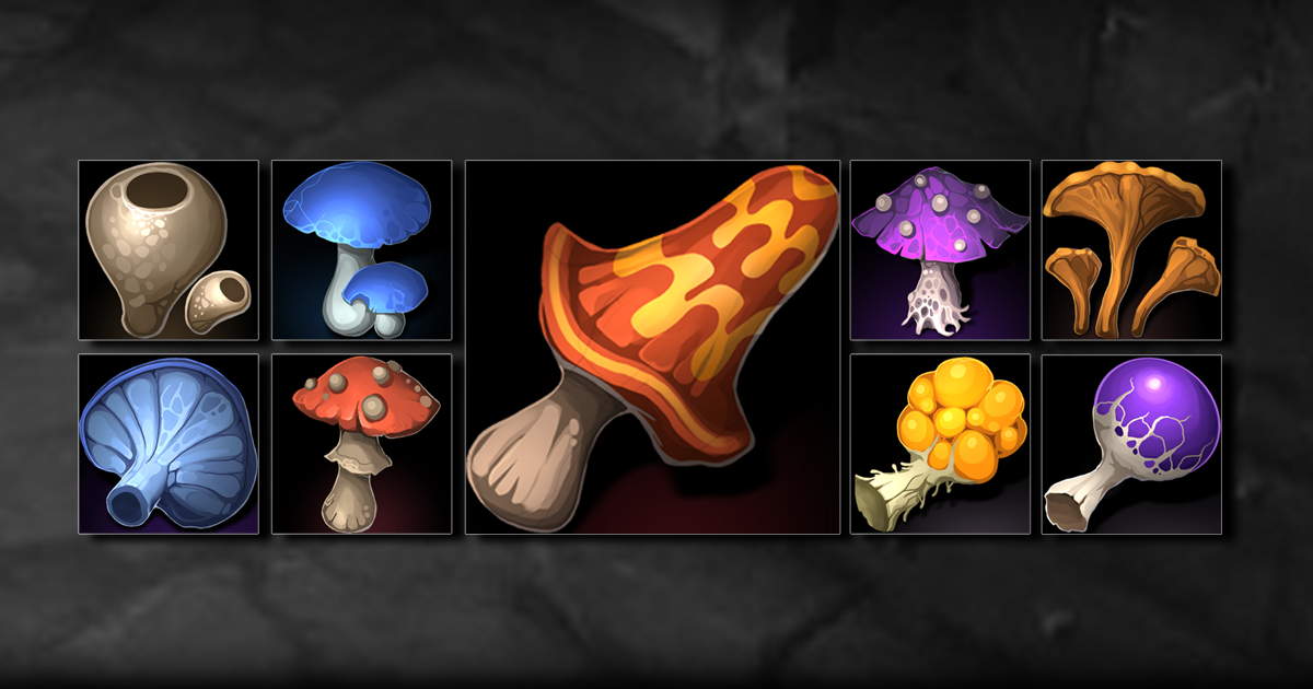 Mushrooms Icons | 2D Icons | Unity Asset Store