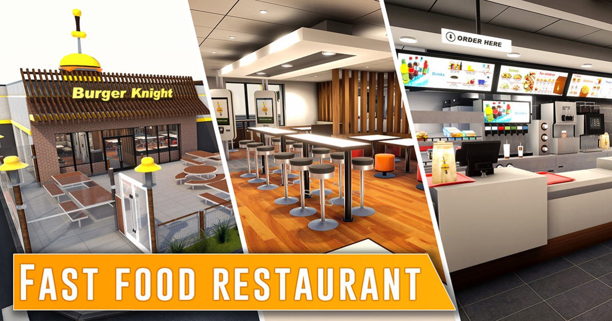 Complete Fast Food Restaurant | 3D Urban | Unity Asset Store