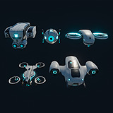 Sci-Fi Battle Drones